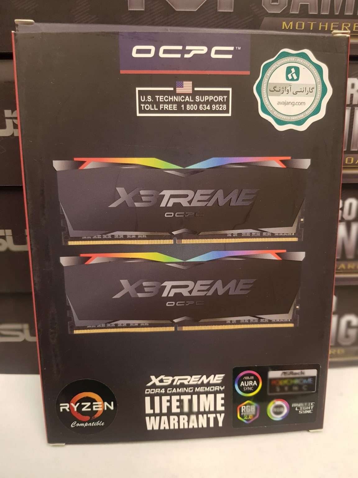 OCPC X3 RGB DDR4 3600Mhz 32GB BLACK Desktop Ram